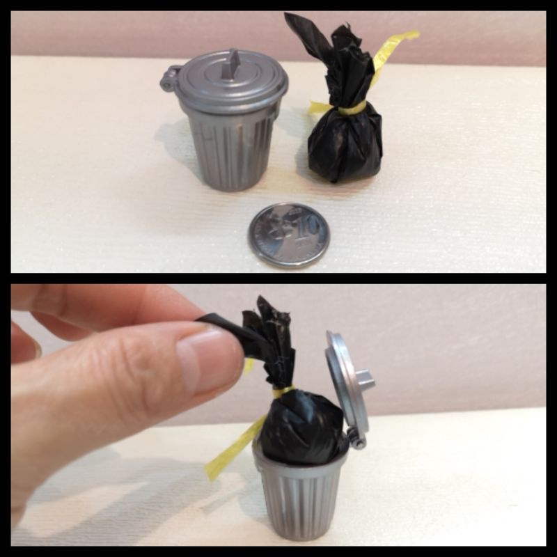 Miniature rubbish bin 1/12 / Miniature dustbin 1/12 / OB11 | Shopee ...