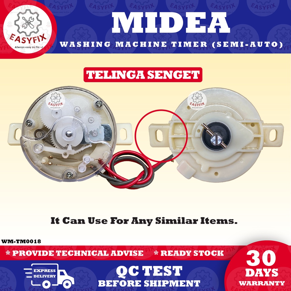 MIDEA SPIN TIMER WASHING MACHINE SEMI-AUTO SPIN TIMER TIMER MESIN BASUH ...