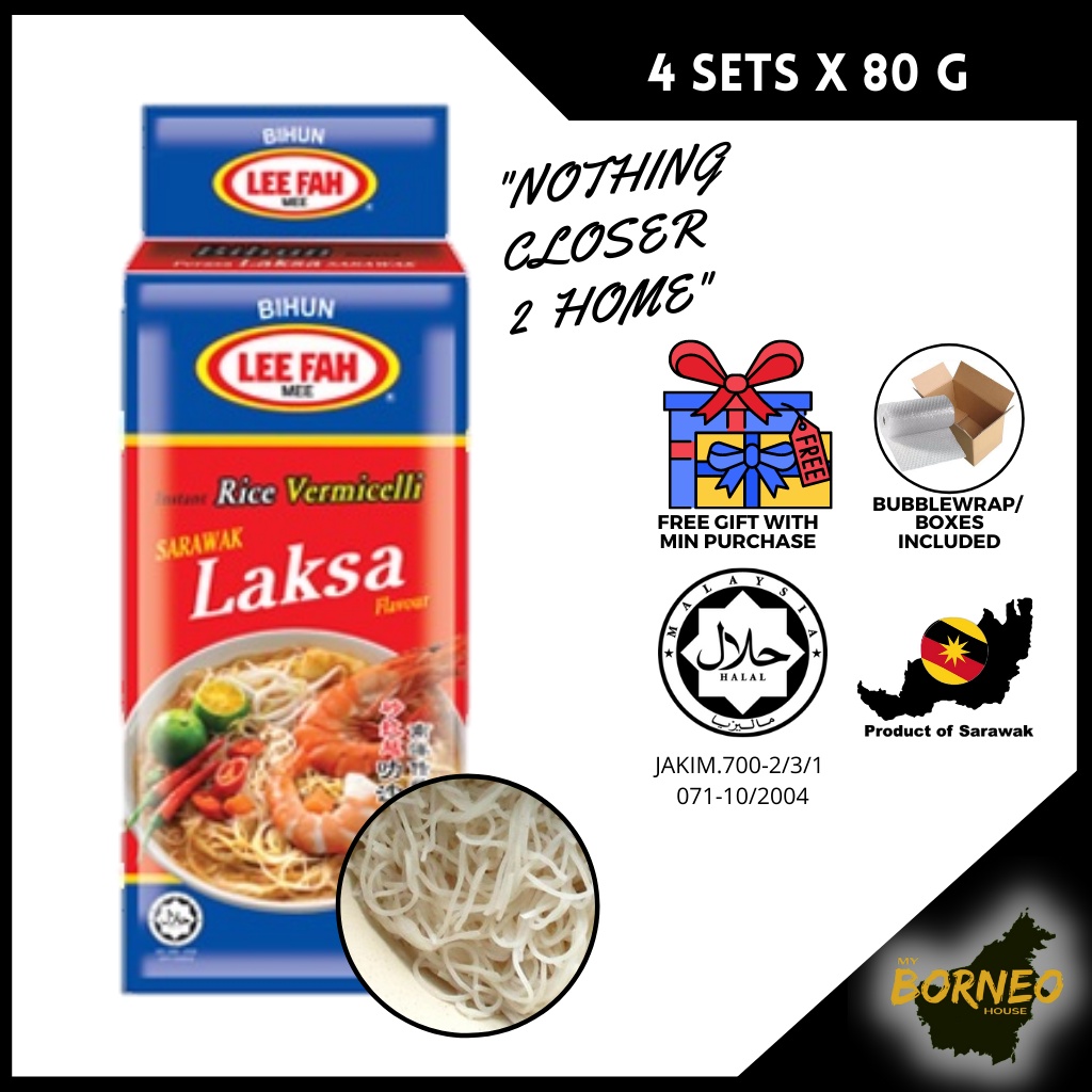 [READY STOCK] 4 sets x 80g Sarawak Laksa Bihun Vermicelli / Laksa ...