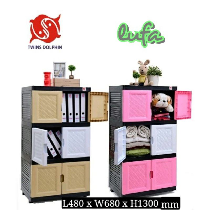 3TIER DIY PLASTIC STORAGE CABINET/3 TINGKATCABINET PLASTIC/ALMARI ...