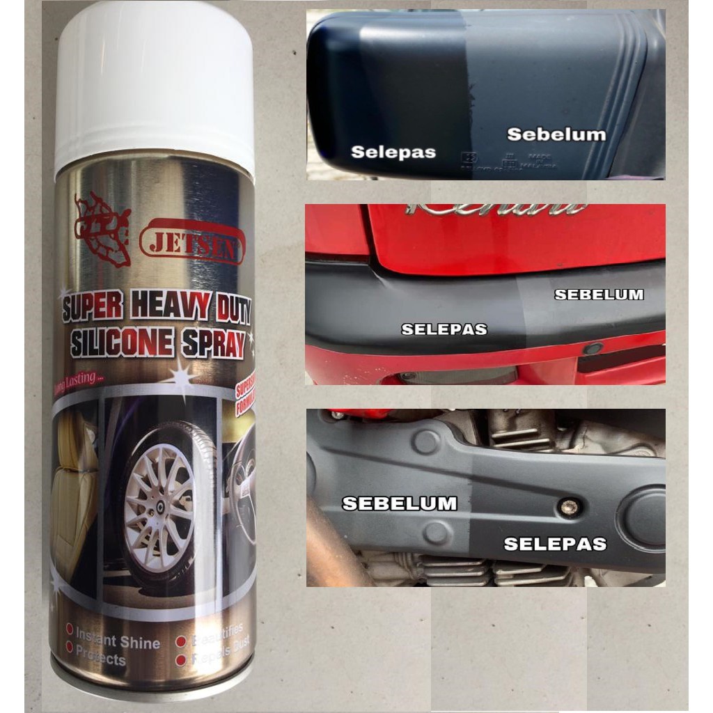 JETSEN SUPER HEAVY DUTY SILICONE SPRAY 400ML STOCK AVAILABLE | Shopee ...