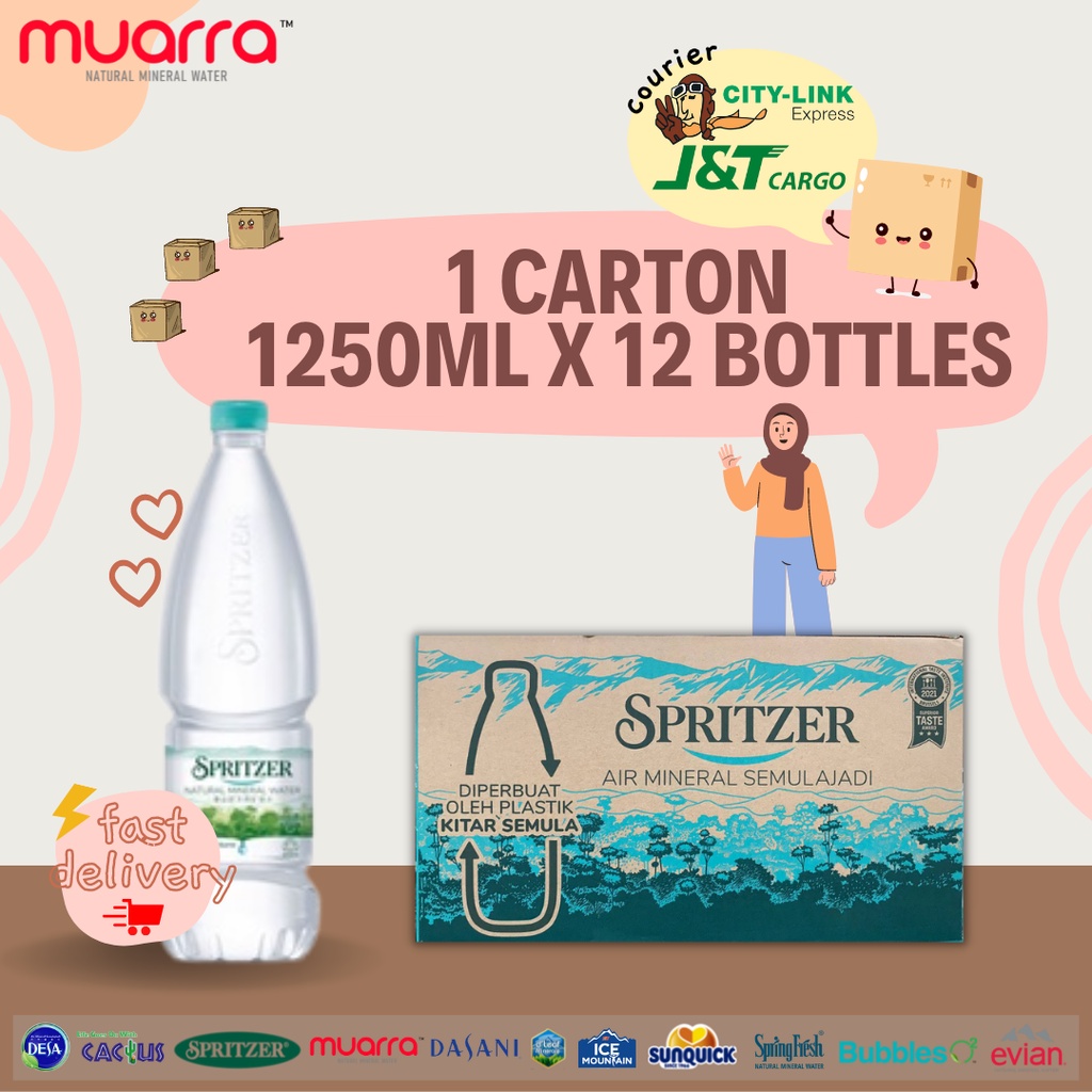 Spritzer Mineral Water 1 carton (12 x 1250ml) with FAST COURIER SERVICE ...