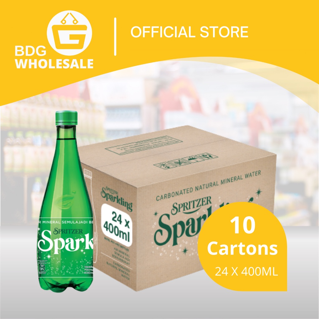 Spritzer Sparkling Natural Mineral Water 24 x 400ml | Shopee Malaysia