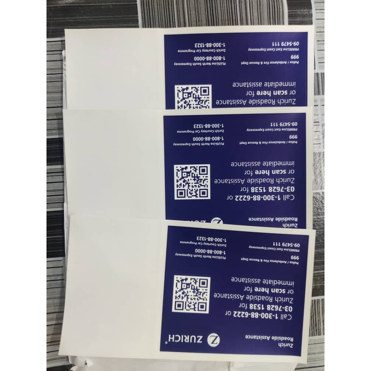 Roadtax Sticker ZURICH TAKAFUL Pelekat Cukai Jalan Kereta Road Tax ...