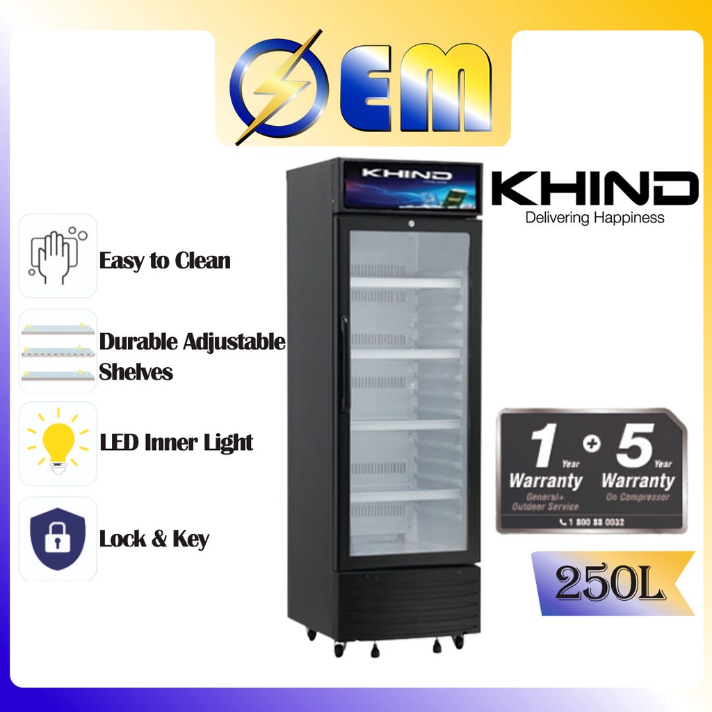 250L/350L KHIND Display Chiller | KDS250/KDS350 | Shopee Malaysia