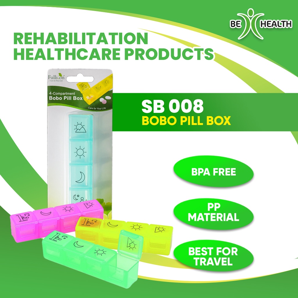Fullicon Bobo Pill Box / Kotak Pil Bobo (SB008 4 Compartments) | Shopee Malaysia
