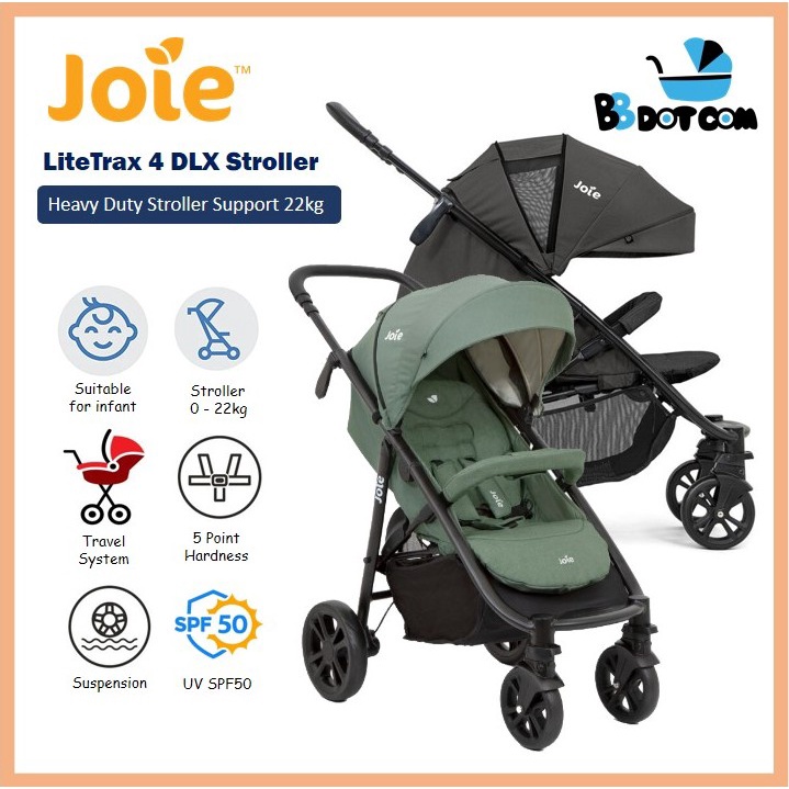 Joie Stroller Bayi LiteTrax 4 DLX Newborn Infant Baby Stroller ( Birth ...