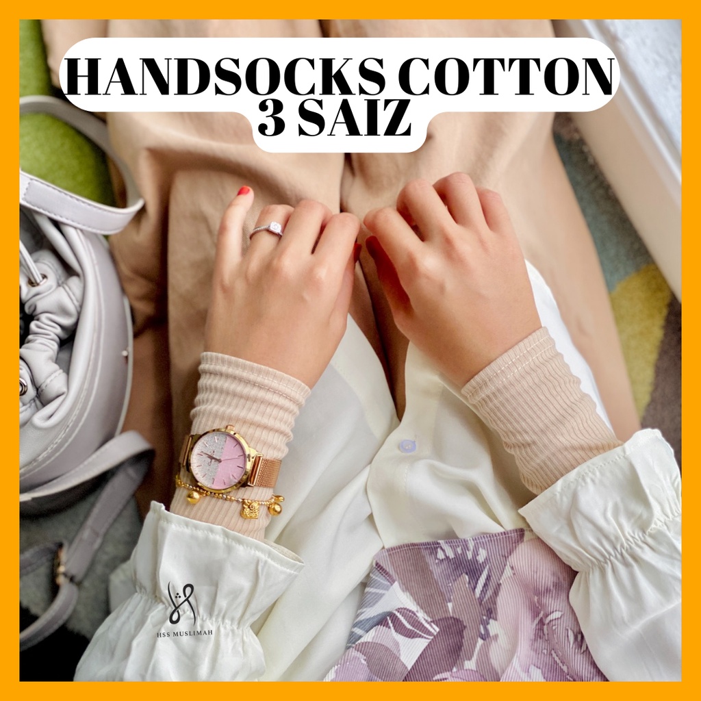 Handsocks Cotton Ribbed - Stella By Hss Muslimah | Shopee Malaysia