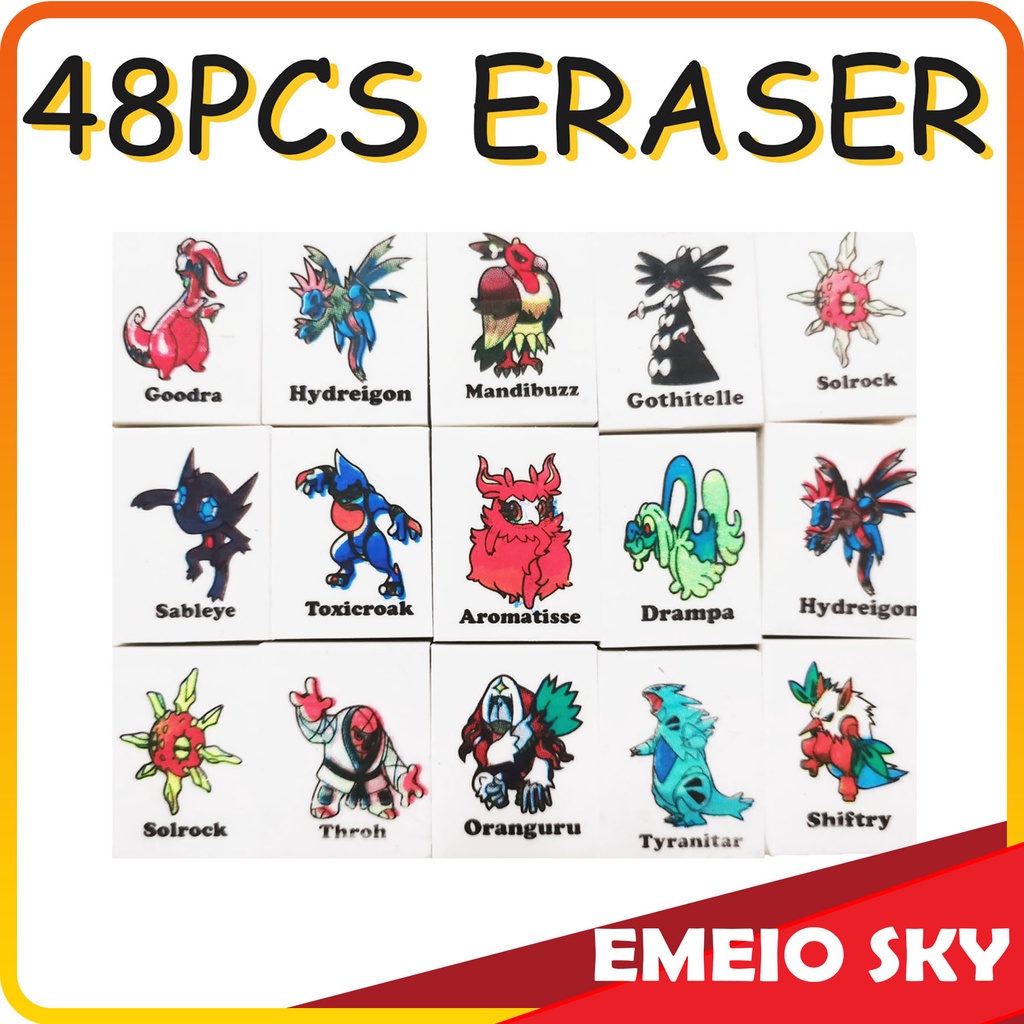 Pokemon Collection Vintage Ancient Eraser Education Eraser Correction ...
