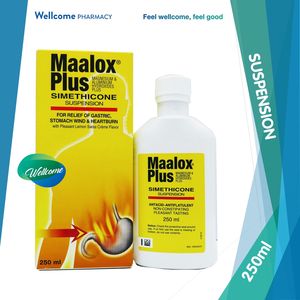 Maalox Plus Suspension with Simethicone - 250ml | Shopee Malaysia