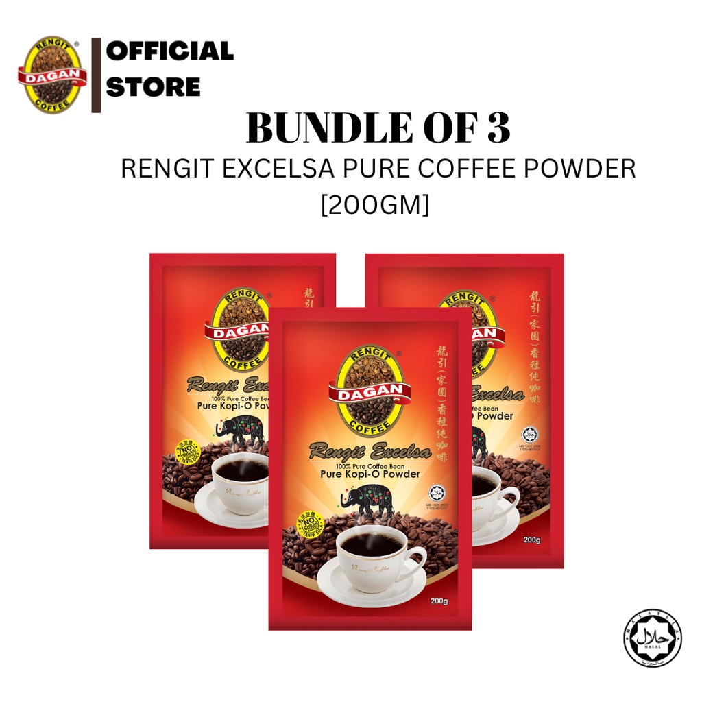 [BUNDLE OF 3] Rengit Excelsa Coffee 200 g [ POWDER ] | Shopee Malaysia