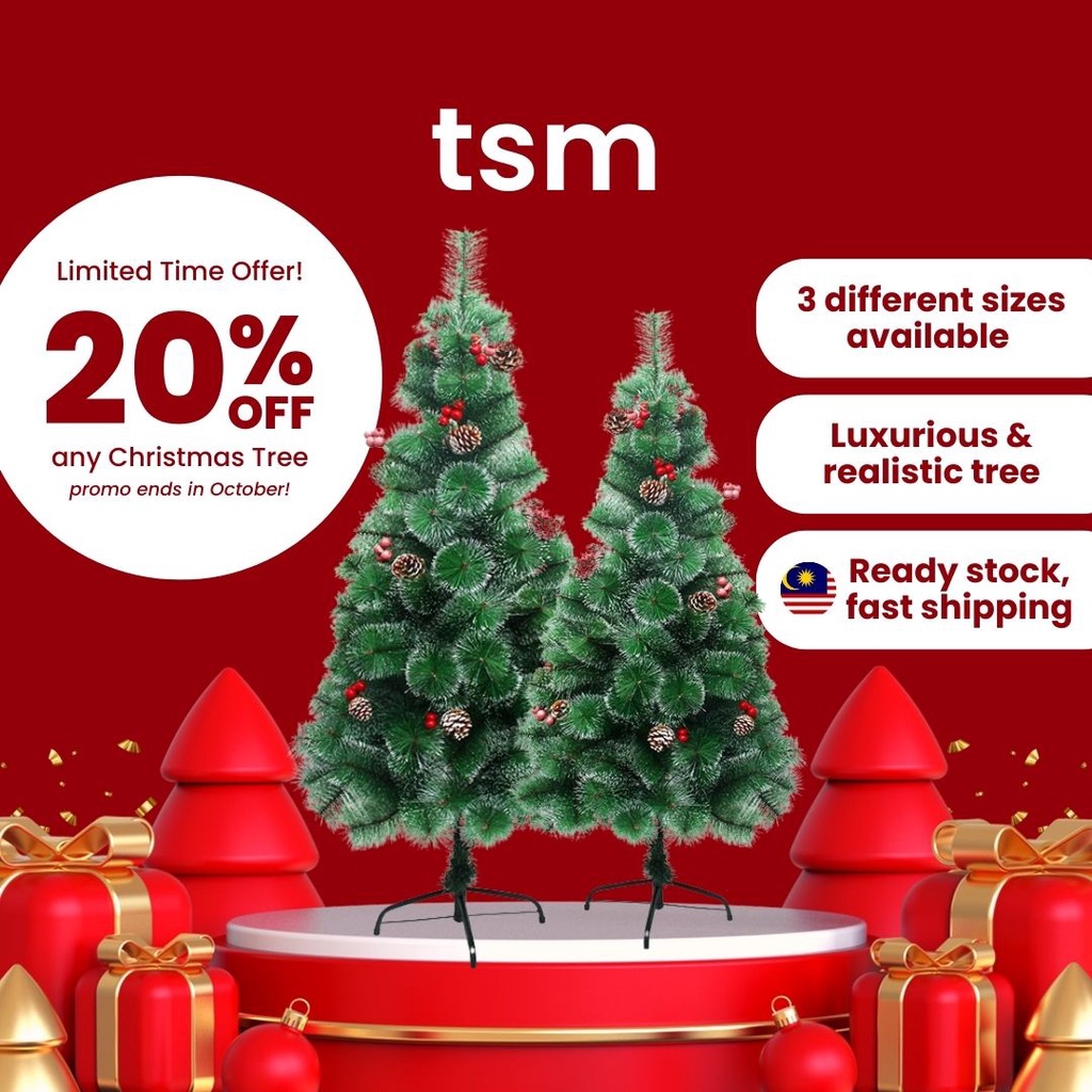 pokok Krismas TSM Christmas Tree | Luxury Premium Tree | Green Pine ...
