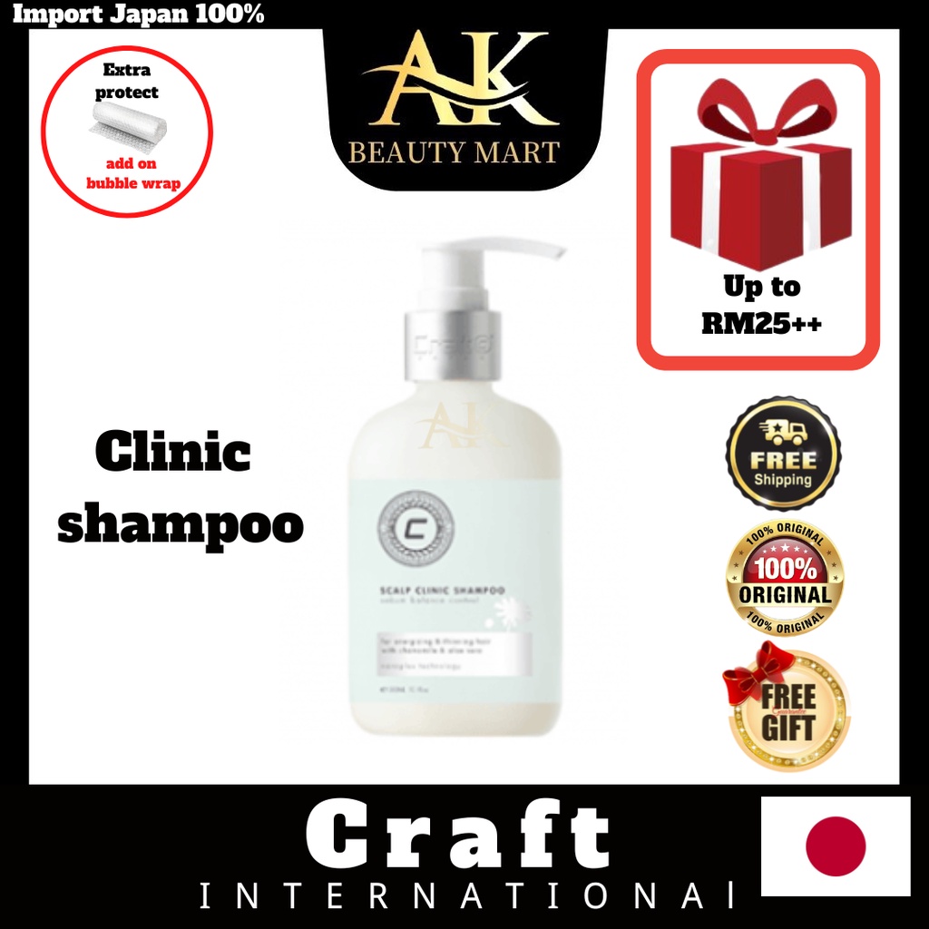 A.K Craft Scalp Clinic Shampoo 300ml /1000ml ( For energizing ...