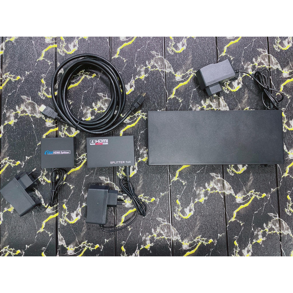 hdmi 1 to 2 splitter 1 to 4 tv monitor sharing screen converter cctv ...