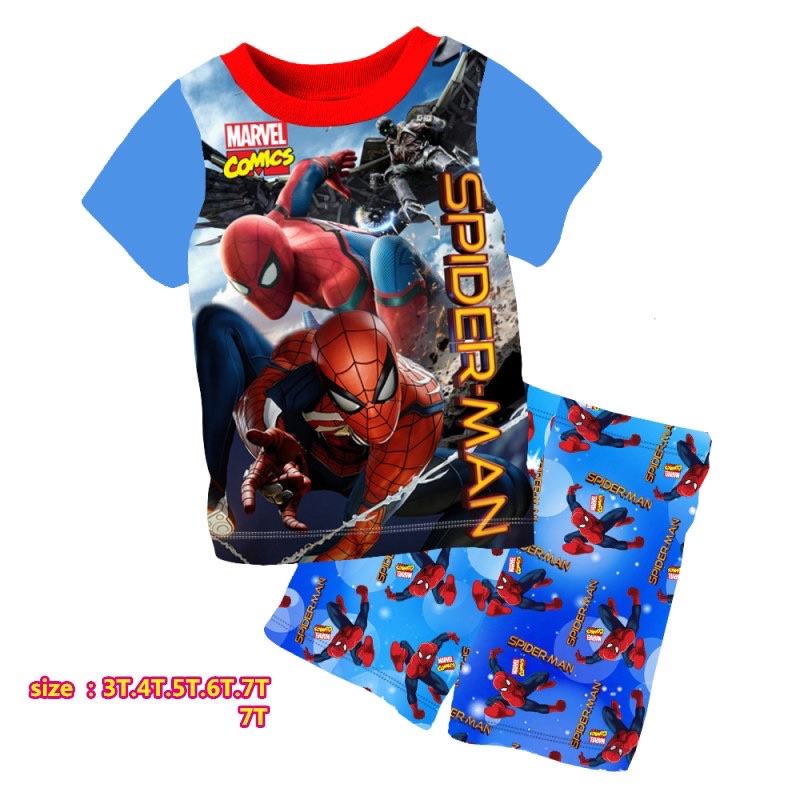 CuddleMe Spider-Man Playsuit / Spider-Man Casual wear / Spider-Man Baju ...