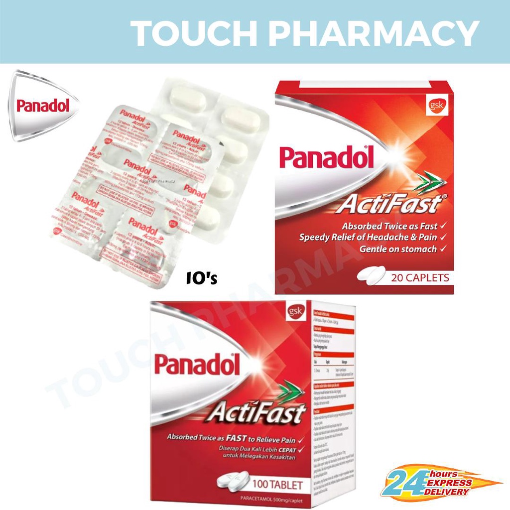 Panadol Actifast 10's/Strip / 20's/BOX | Shopee Malaysia