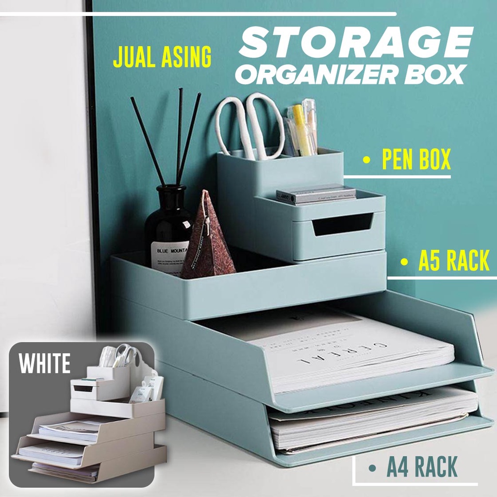 GD Storage Box / Paper File Rack / Desktop Organizer / Stationary Box ...
