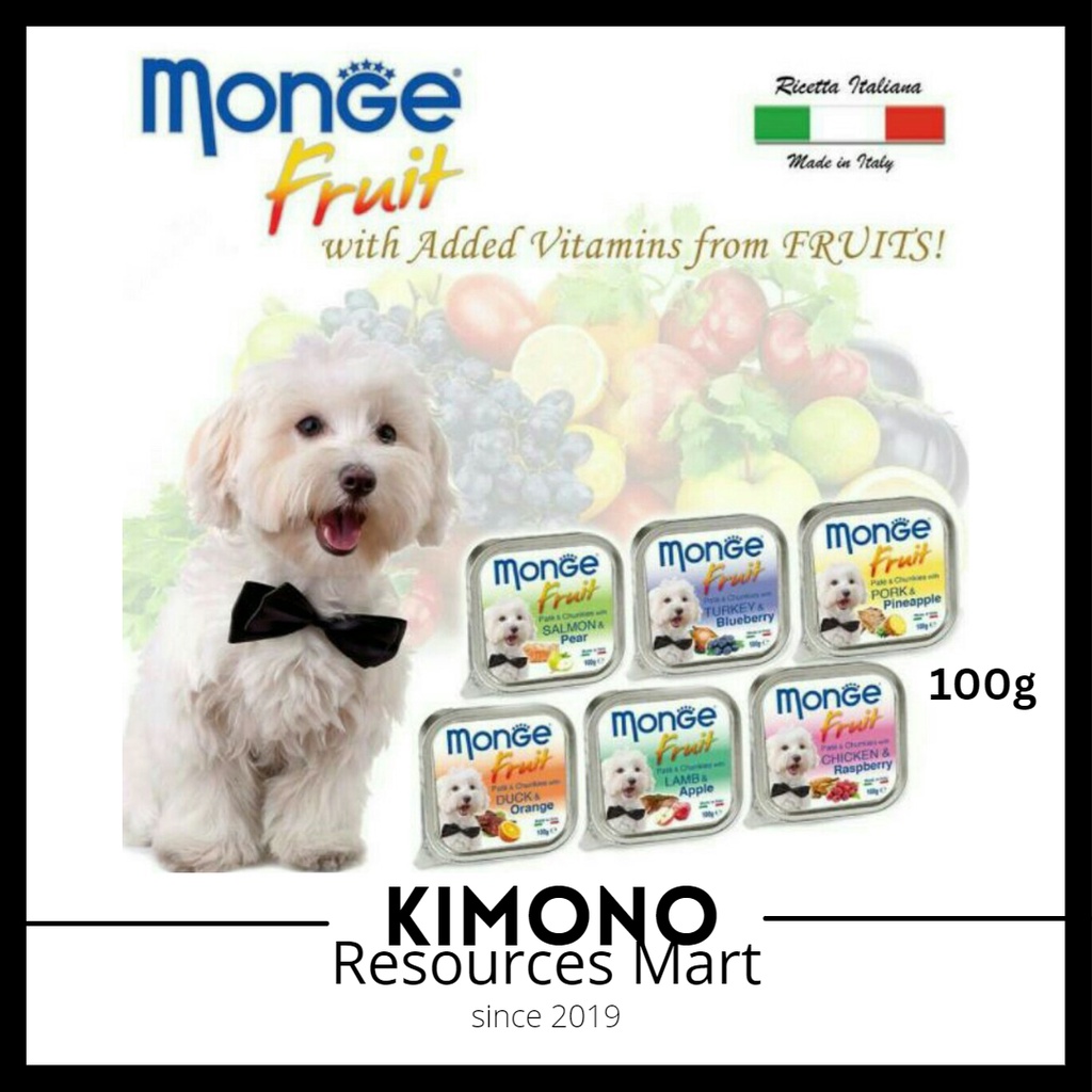 Monge Fruit Wet Dog Food - 100g | Shopee Malaysia
