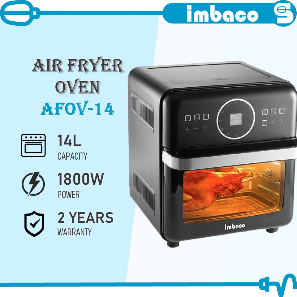 IMBACO Air Fryer Oven AFOV-14 (14L/1800w) French Fry Warm Bagel ...