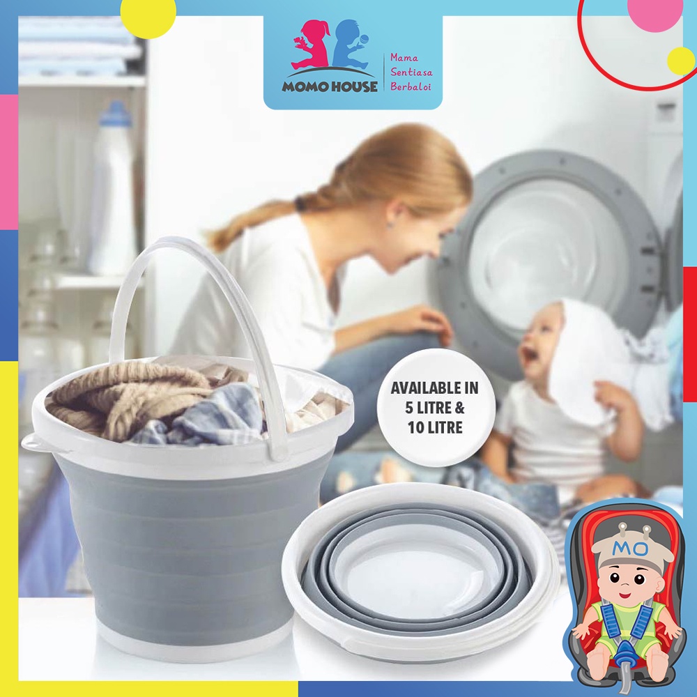 Plastic Foldable Bucket Folding Wash Basin Space Saving Outdoor Travel ...