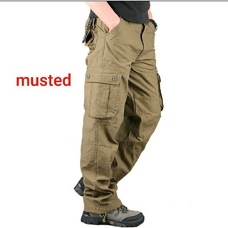 cargo pants men/seluar cargo six poket boleh pakai tali pengang/men ...