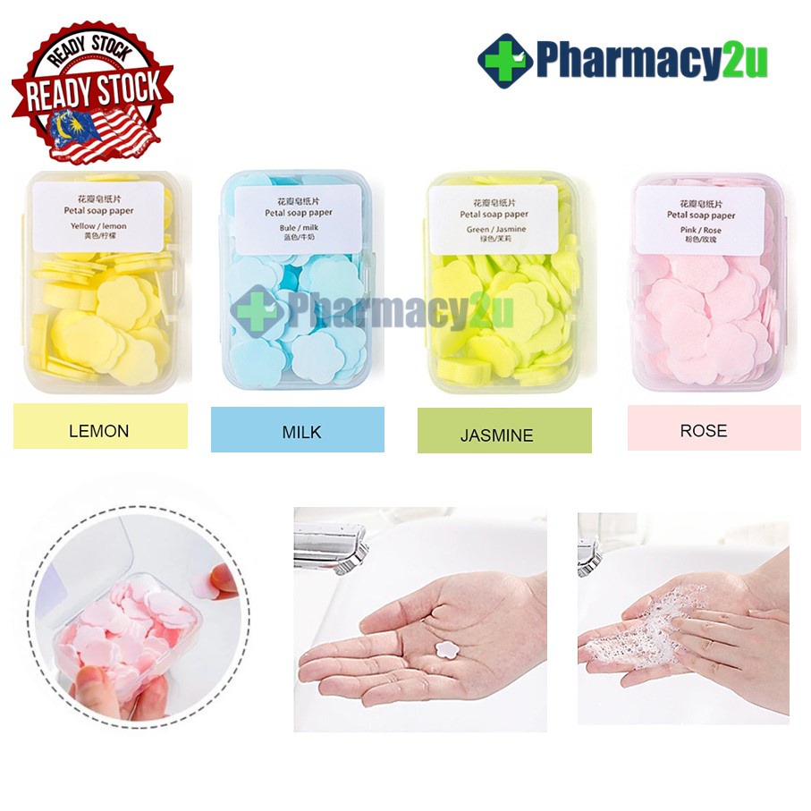 PORTABLE PETAL PAPER HAND SOAP SHEETS DISPOSABLE TRAVEL MINI FOAMING ...