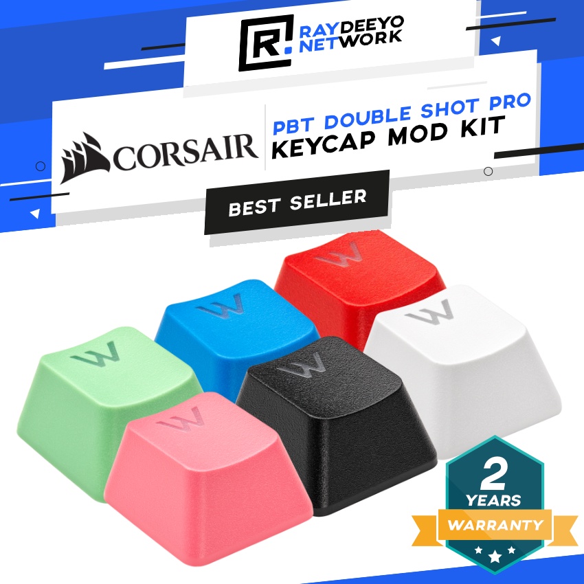 CORSAIR PBT DOUBLE-SHOT PRO Keycap Mod Kit [Heavy-duty PBT/Standard ...