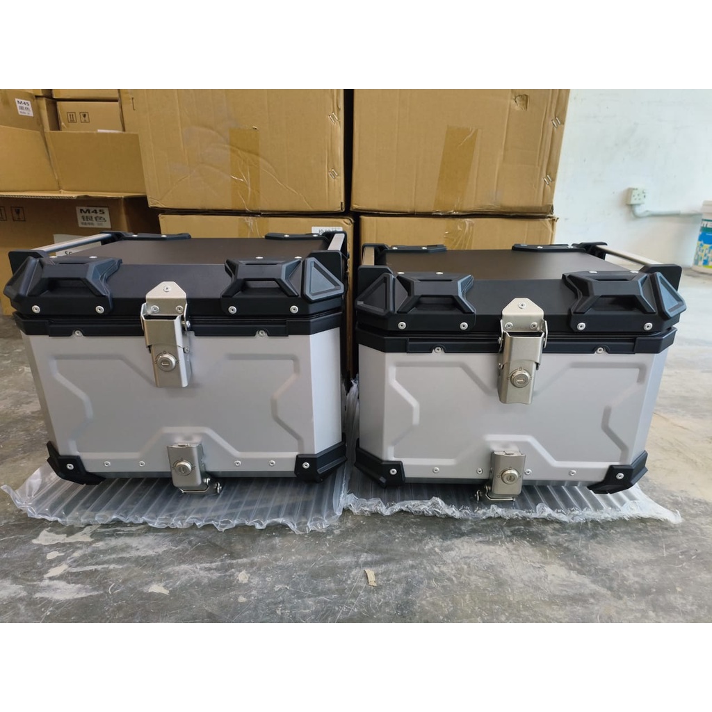 Motorcycle Aluminium Top Box Kotak Motosikal Aluminum 28L 36L 39L 45L ...