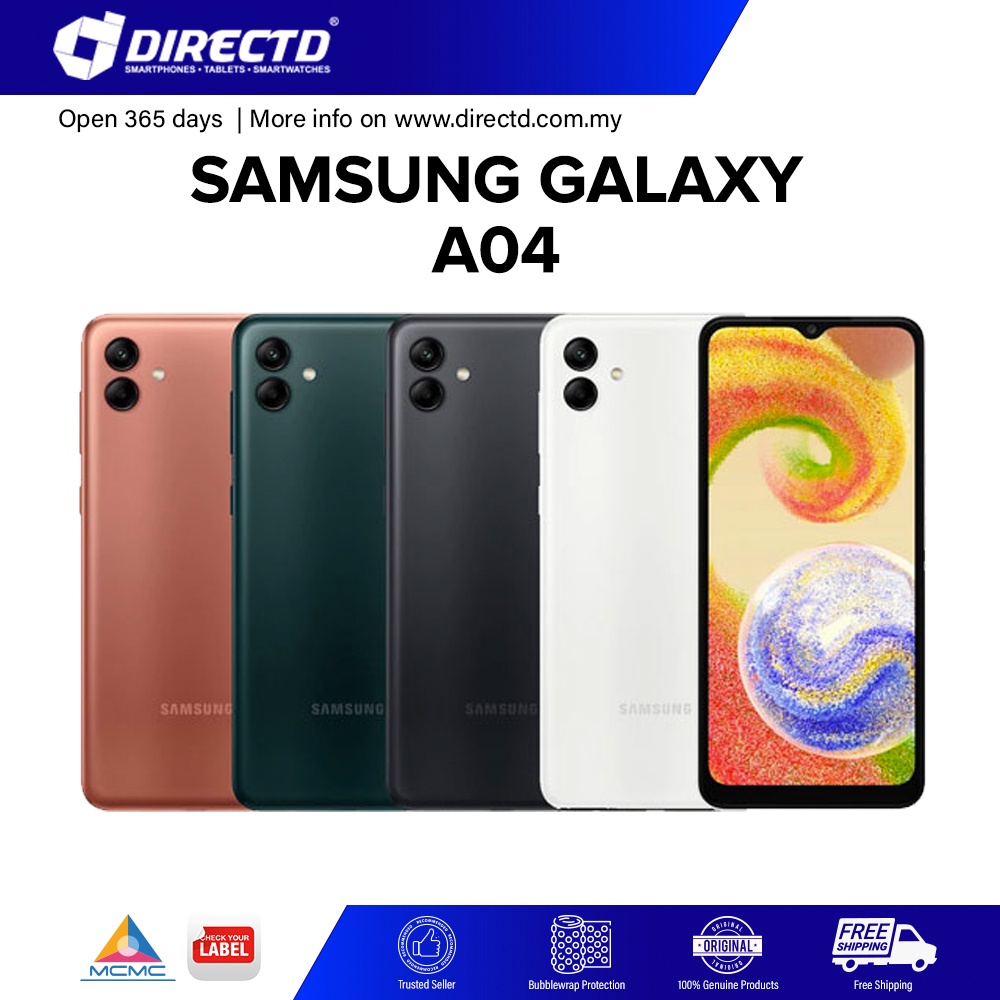 [NEW] Samsung Galaxy A04 [3GB/4GB RAM | 32GB/64GB ROM] | 6.5" HD+ ...