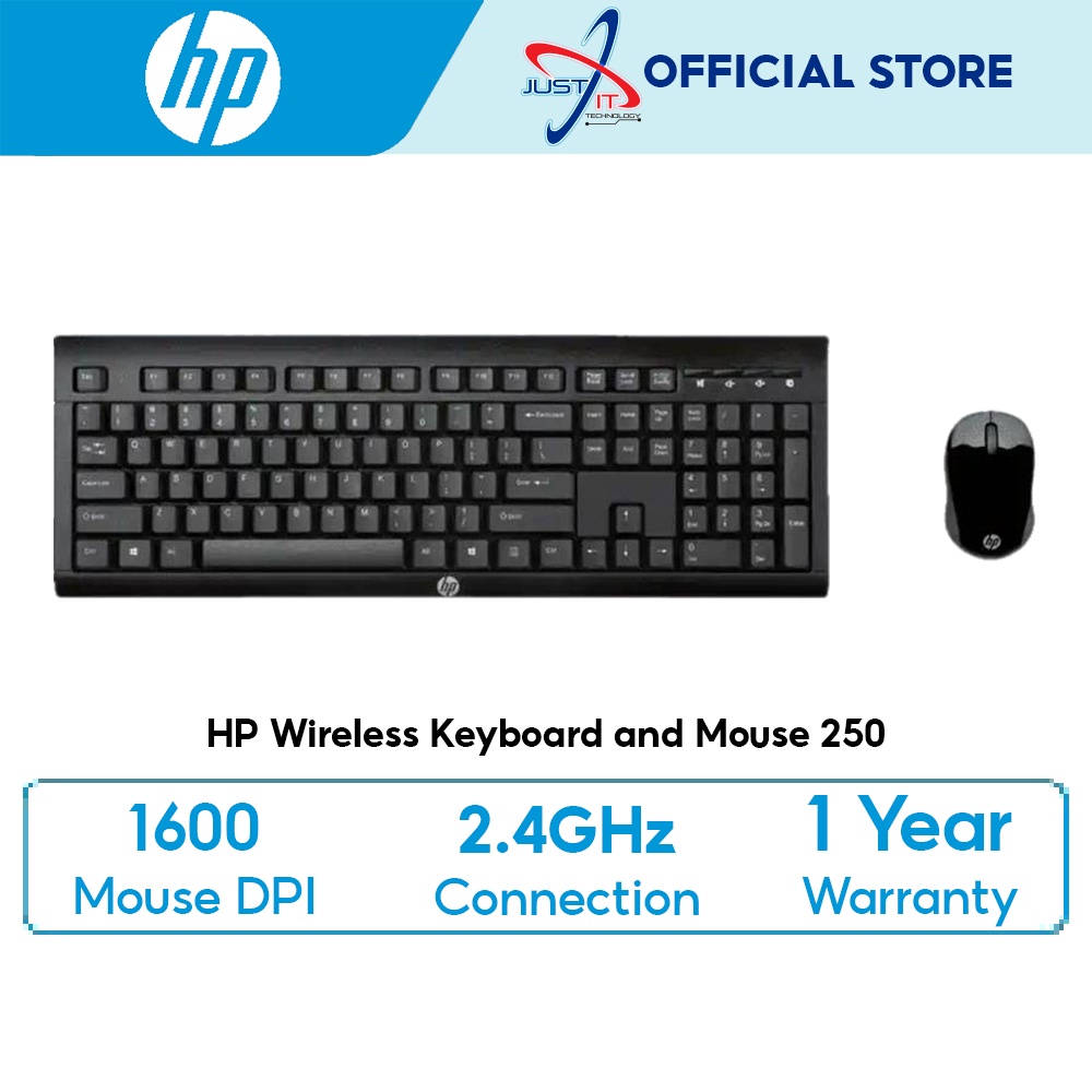 HP 250 Wireless Keyboard And Mouse Combo | Shopee Malaysia