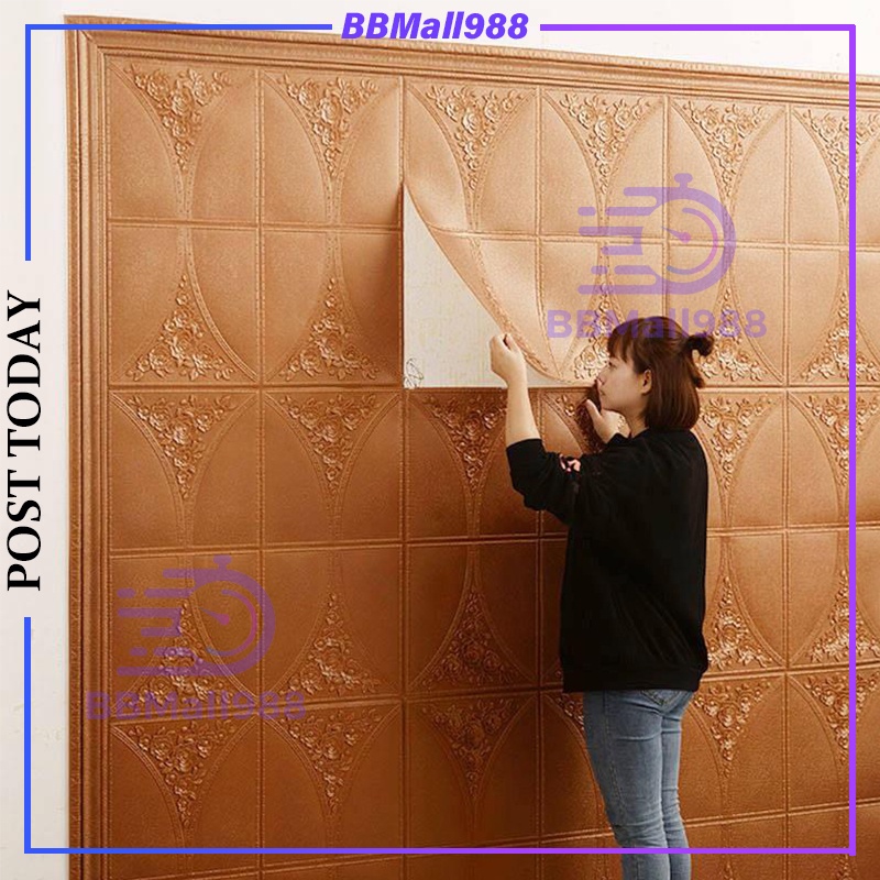 PE Foam 3D wall brick pattern wallpaper stickie retro brick pattern ...