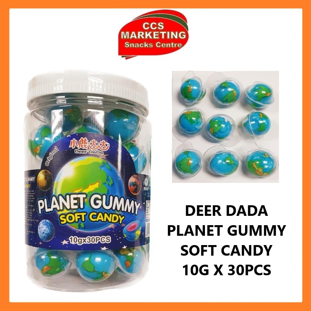 CCS Deer Da Da Planet Gummy Soft Candy Original 1 Jar ( 10g x 30pcs ...