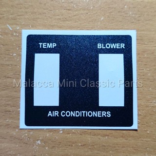 Classic Mini Cooper Mini Rover Mini Austin Aircond Label Sticker ...
