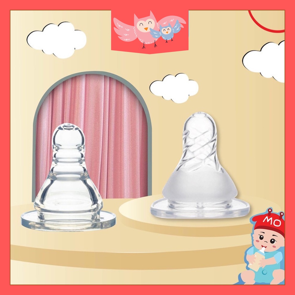 Slim Neck Teat Puting Susu Soft Standard Neck Teat Feeding Nipple Puting Botol Susu Anti-Tumpah ...