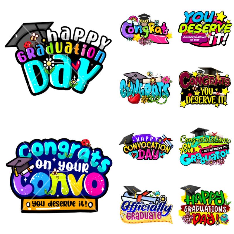 Sticker Wording Convocation Day | Graduation Grad Congratulation ...