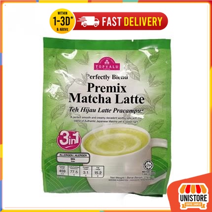 Aeon TopValu Premix 3 In 1 Matcha Latte / Green Tea Latte / Japanese Match Latte 12's x 27g ...