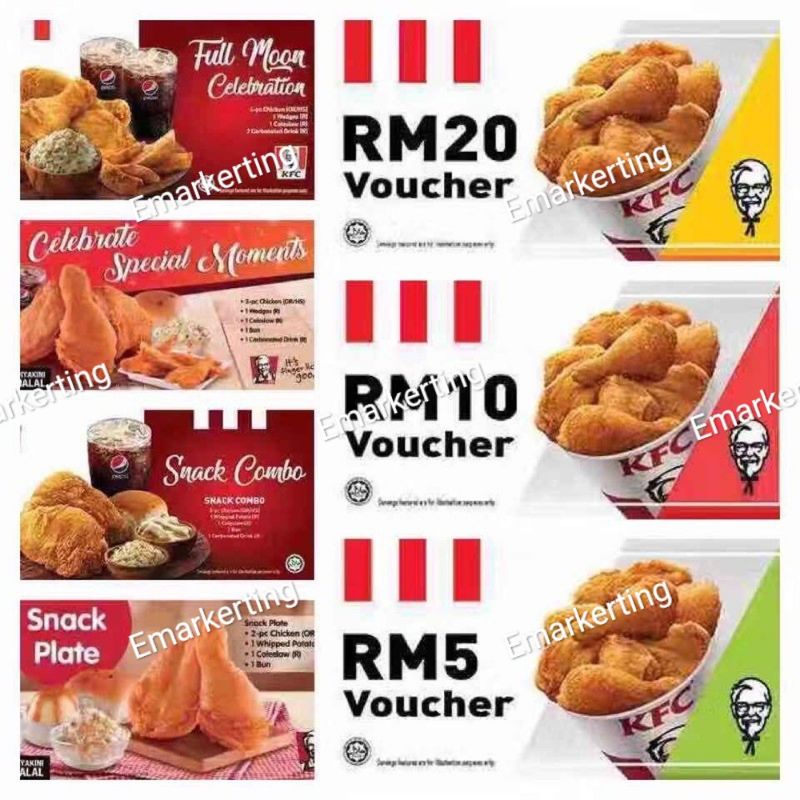 KFC Voucher (Cash Voucher/Meal Voucher) (1pc voucher) | Shopee Malaysia