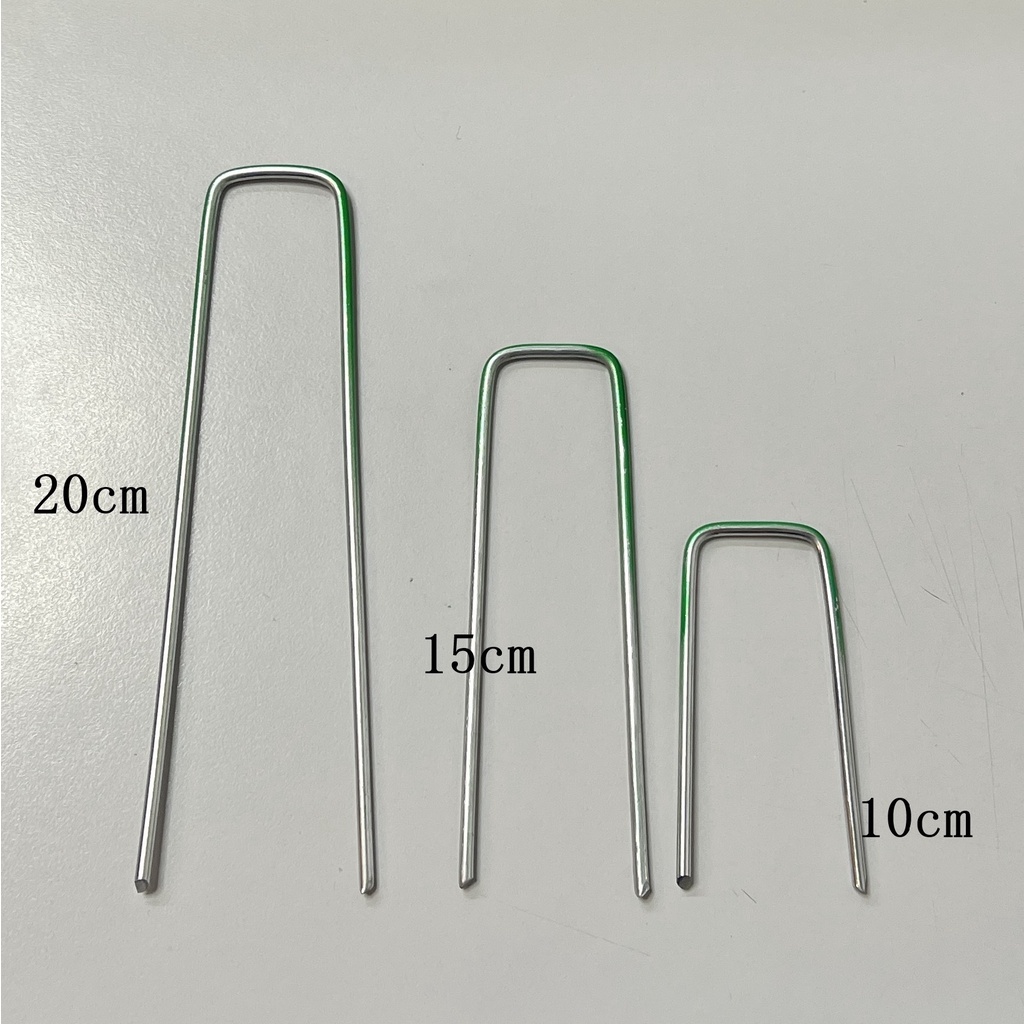 Galvanized Green U-Type Paku Besi Tebal Weedmat Nail Steel Pin Nail ...