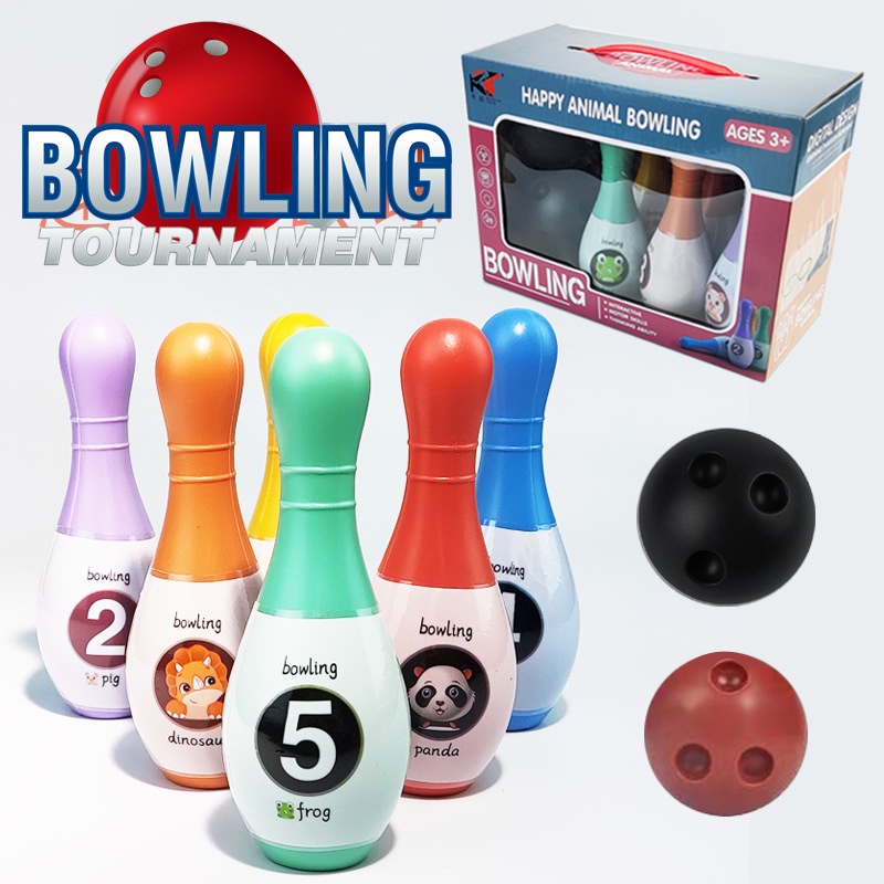 Ready Stock Kids bowling Games Pins Balls Sport Toy 3-6 Year Old Indoor ...