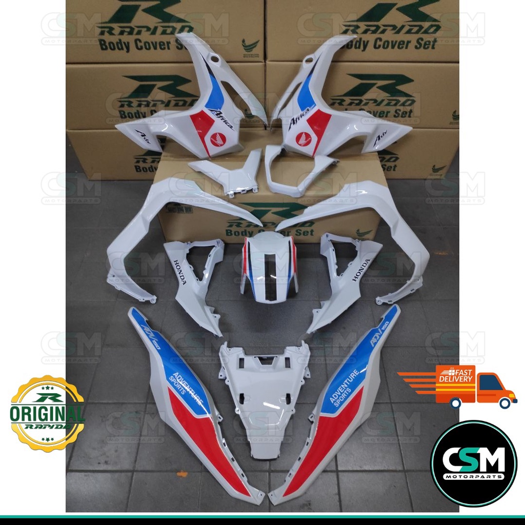 Coverset Bodyset Honda ADV 150 AFRICA TWIN (6) WHITE STICKER TANAM | Shopee Malaysia
