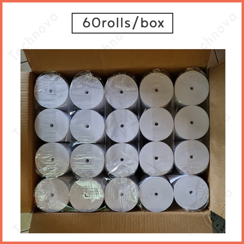 [1 Box] 80mm x 80mm Thermal Receipt Paper Roll Kertas Resit Cash ...