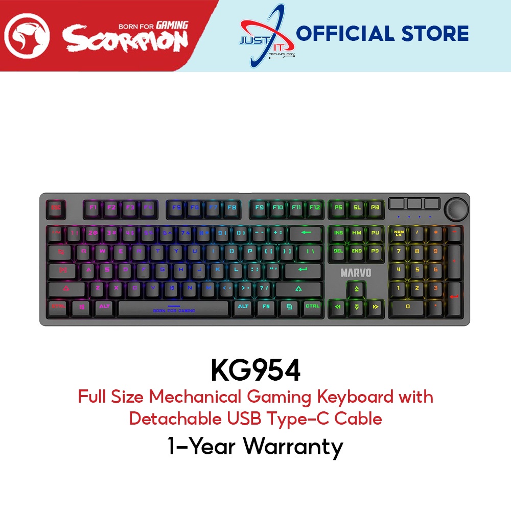 MARVO KG954 MECHANICAL RGB GAMING KEYBOARD | Shopee Malaysia
