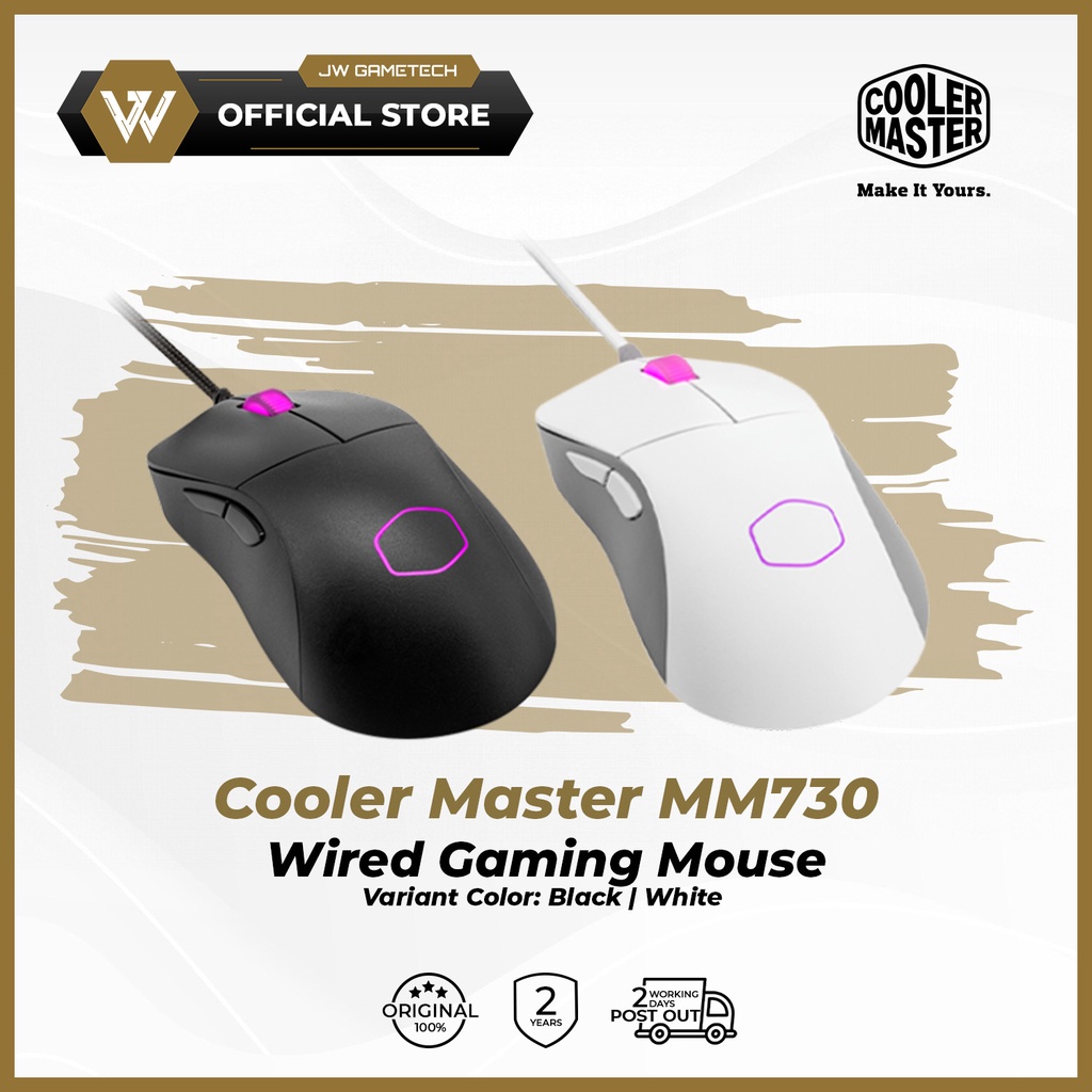 Cooler Master MM730 Wired Gaming Mouse - Black | White | Shopee Malaysia