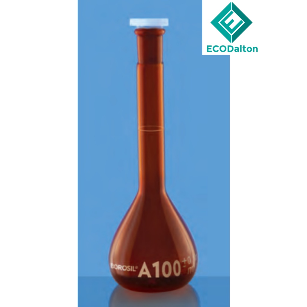 BOROSIL Volumetric Flasks (200 ml - 500 ml), Amber, I/C PP Stopper ...