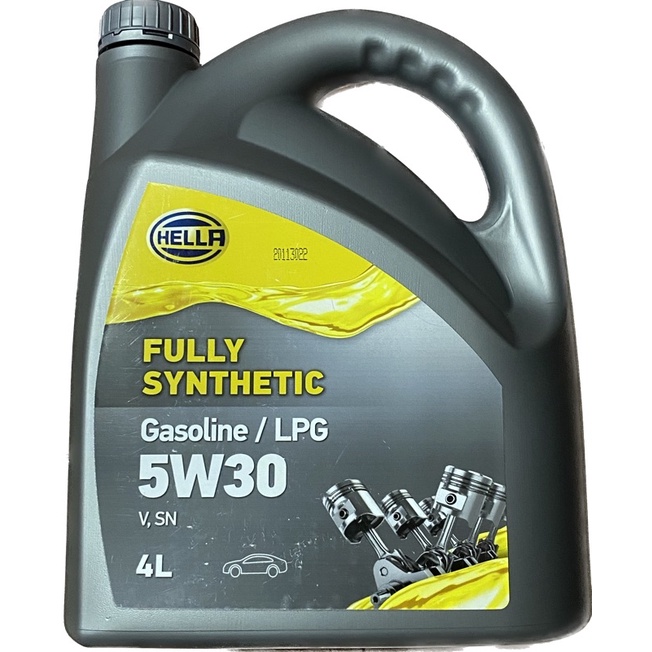HELLA 5w-30 Fully Synthetic Engine Oil 4 Liter API SN 10,000km interval ...