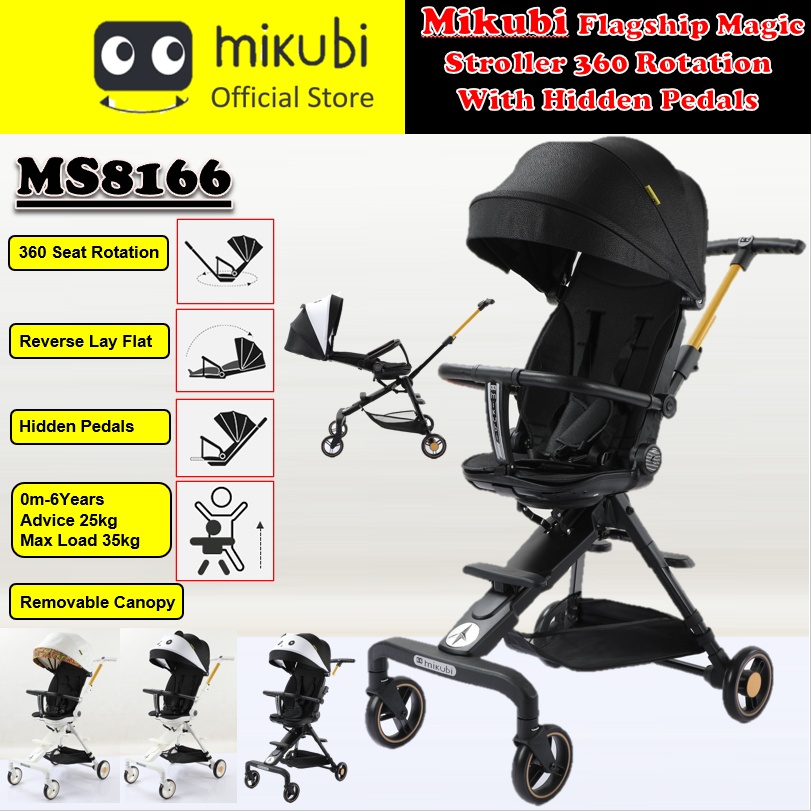 MIKUBI (MS8166) FLAGSHIP Two Way Magic Stroller With Seat Adjustable ...