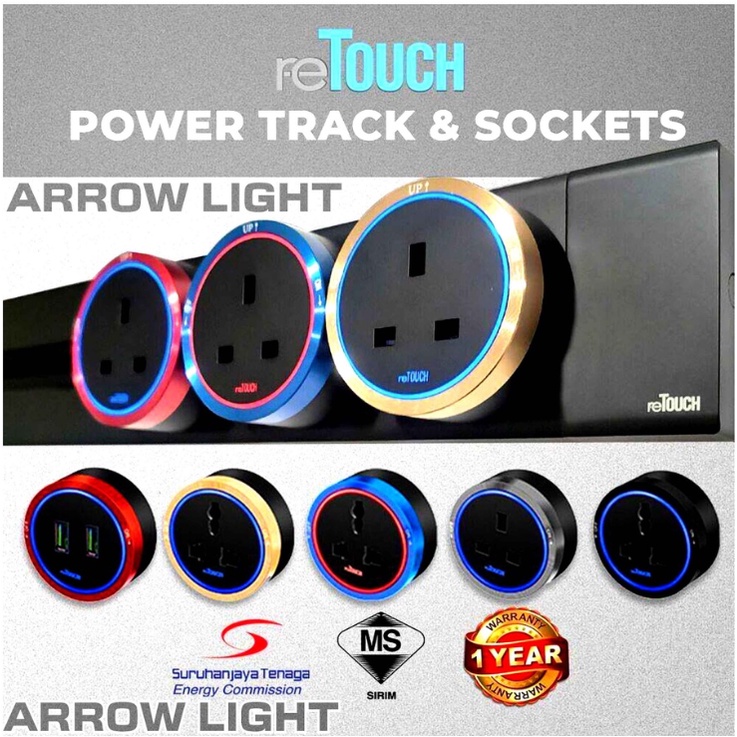 Hot Deal[SIRIM] Retouch Power Track Socket Switch 32A Power Line Long ...