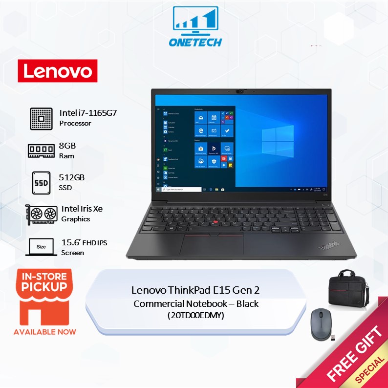 Lenovo ThinkPad Gen 2 E14 20TA00DSMY / E15 20TD00EDMY Commercial Notebook (FHD IPS/8GB/512GB ...