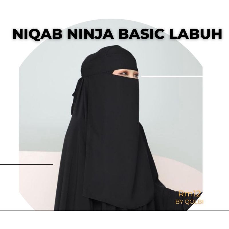 NIQAB NINJA LABUH CADAR MUSLIMAH NINJA NIQAB PURDAH ORIGINAL BY QOLBI ...