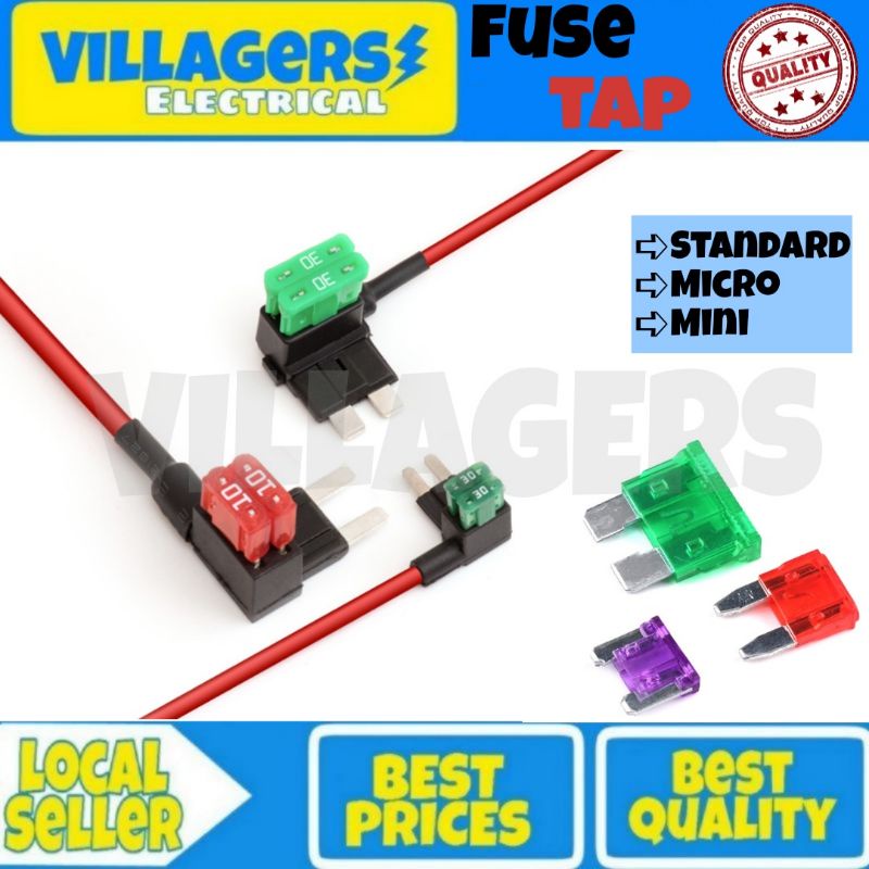 Fuse Holder Add on Micro Standard Blade Fuse Tap adapter Holder Fius ...